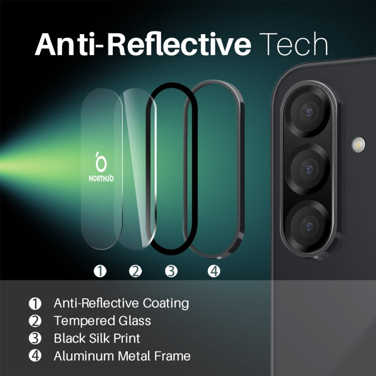 For Samsung Galaxy A26 5G NORTHJO Camera Lens Protector CD Metal Ring ...