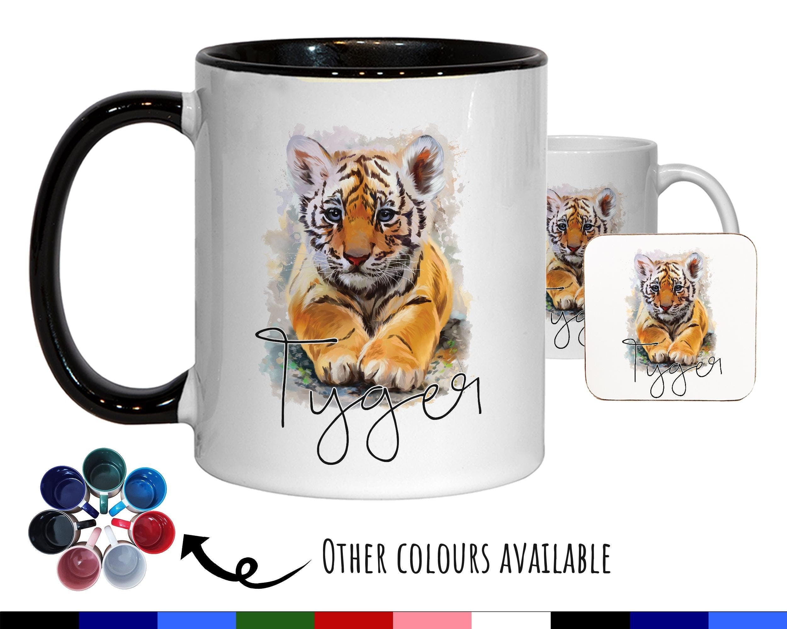 Personalised Tiger Coffee Mug MGZ137 – Blue Pirate